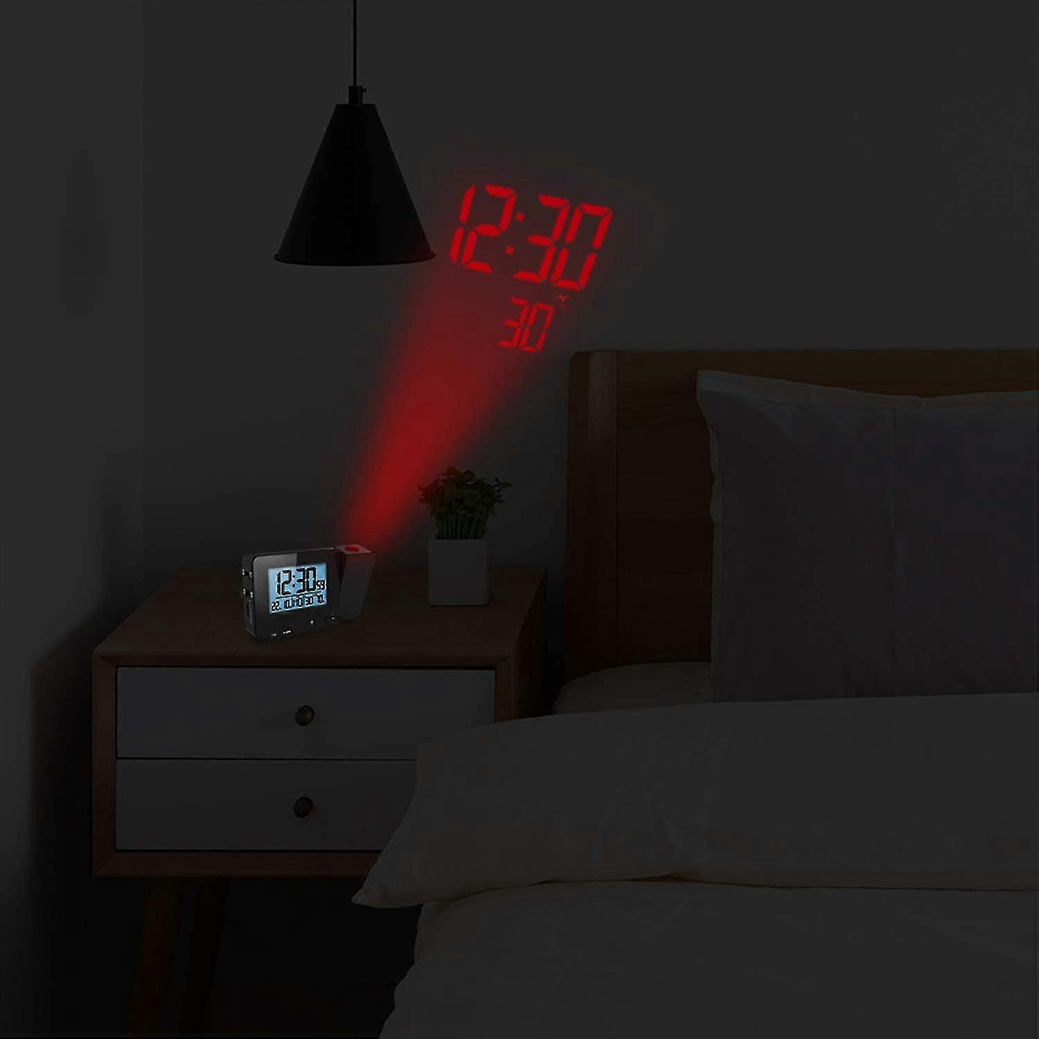 Led Projector Clock, Digital Alarm Clock Projection Alarm Clock Indoor ...