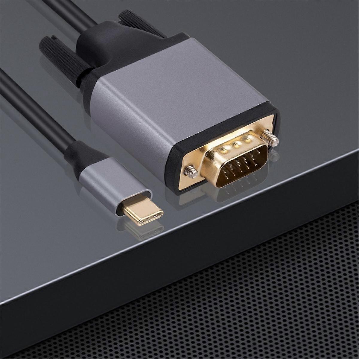 TYPE C to VGA Cable USB 3.1 to VGA Adapter 10Gbps HD Screen Cord for PC ...