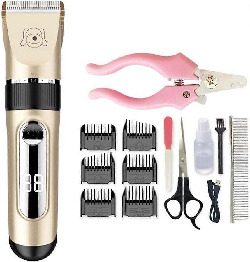 Professional Pet Dog Hair Clipper Pet Electric Clipper Rechargeable USB ...