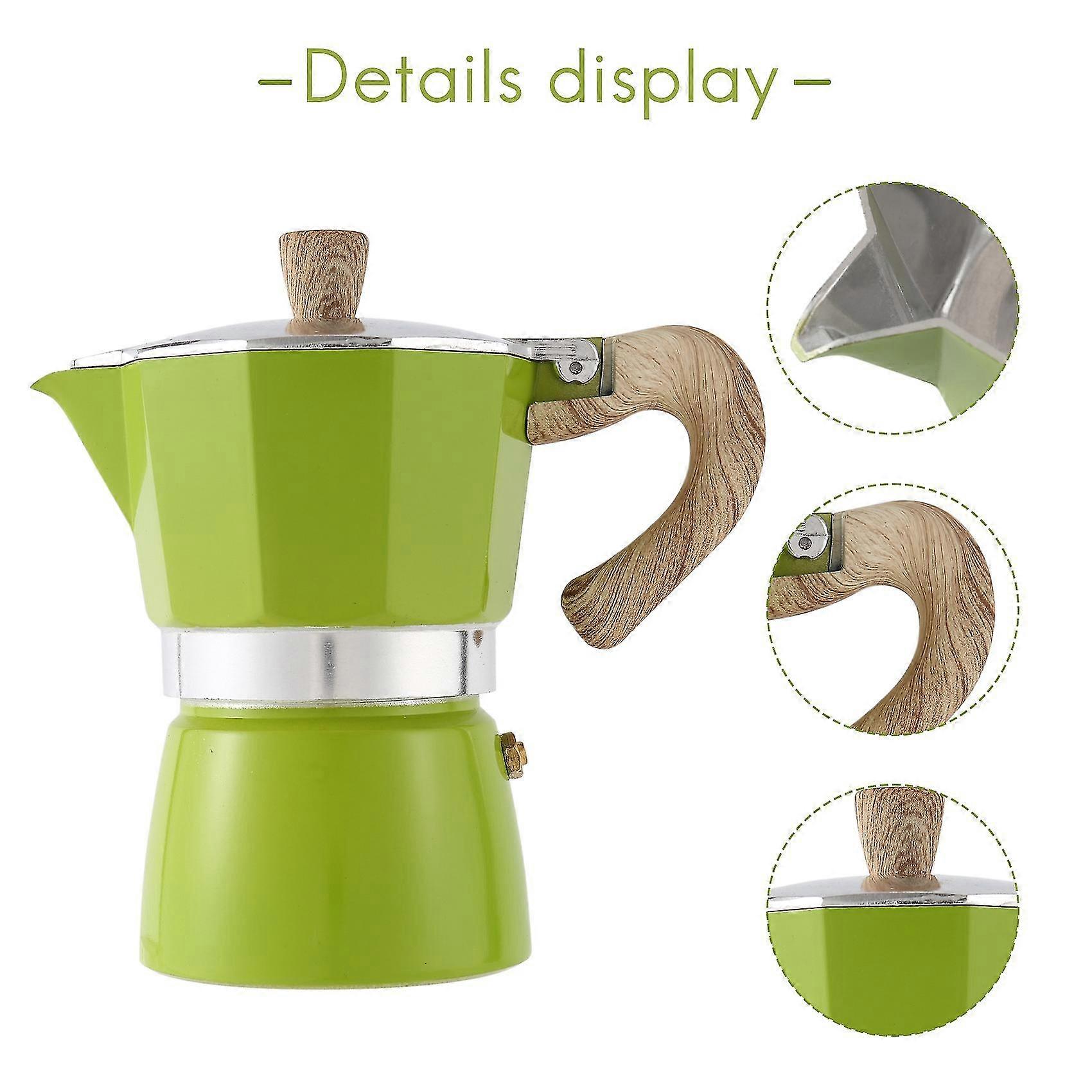 Aluminum Italian Moka Espresso Coffee Machine Filter Stove Pot 3 Cups ...