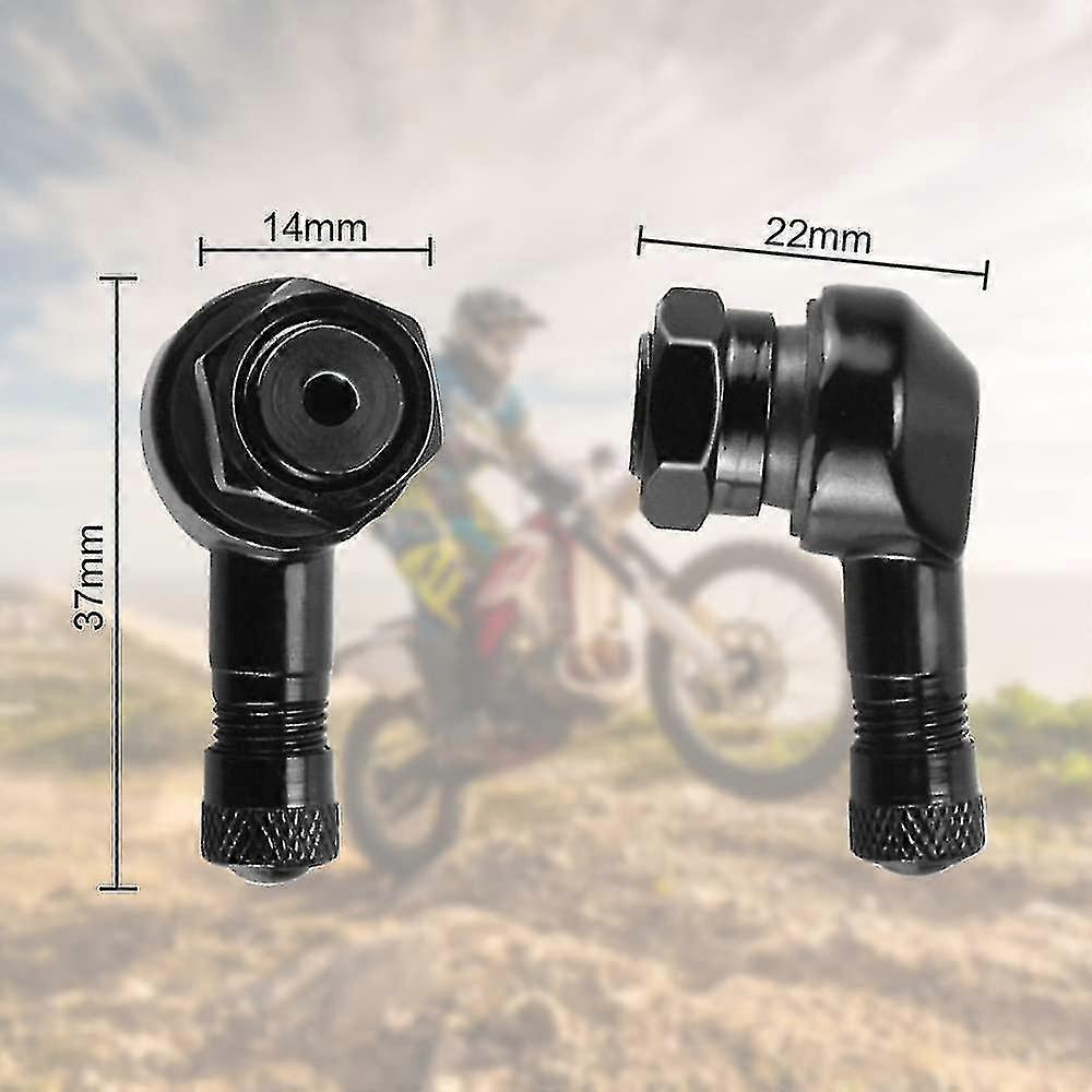 2 Pcs Aluminum Tire Angle Valves Motorcycle Angle Valve 11.3mm 90 ...