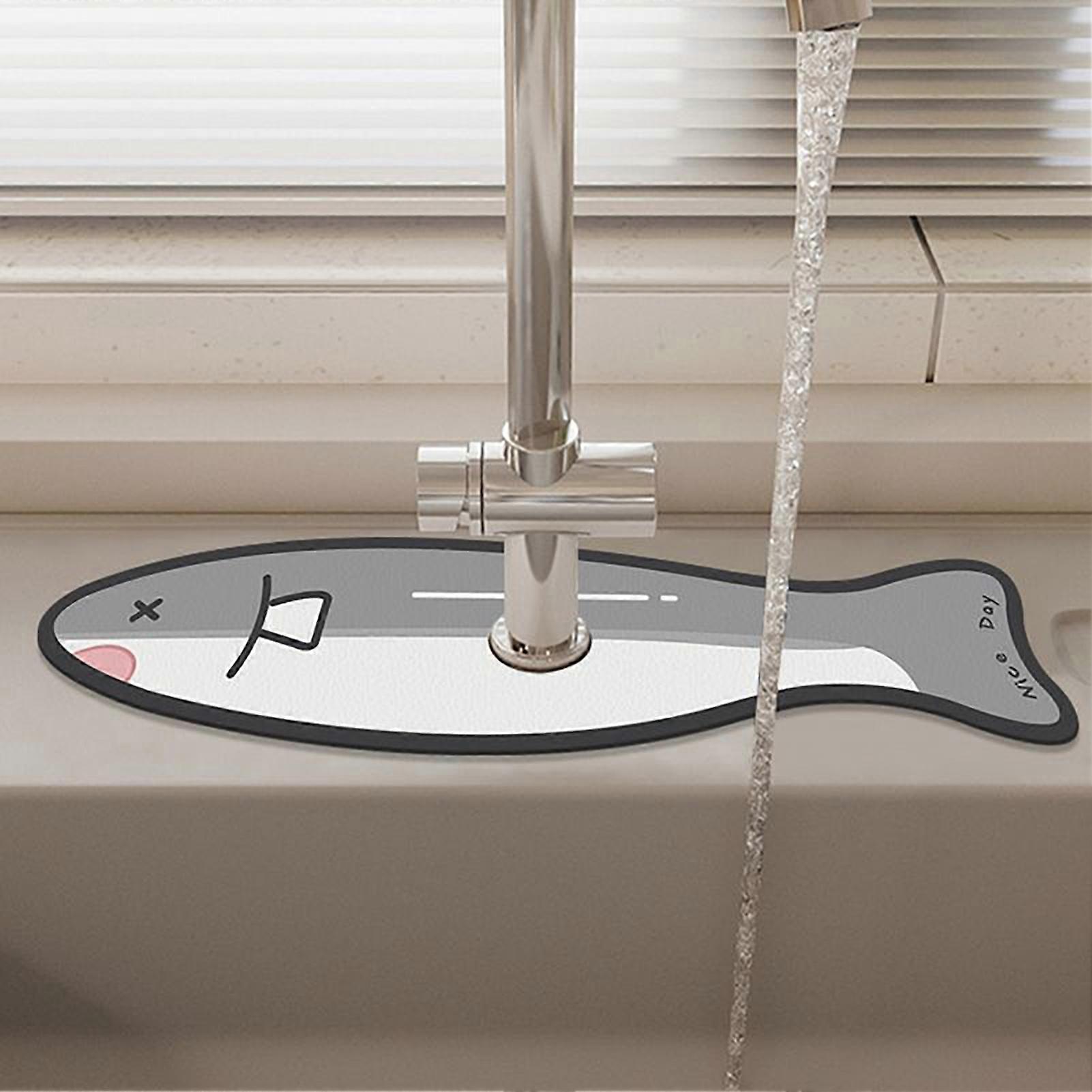 Faucet Draining Mat Cartoon Animal Quick Drying Splash-proof Multi ...