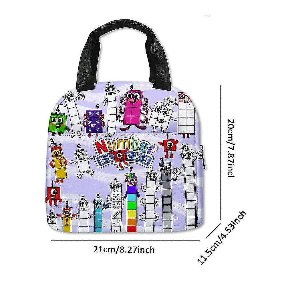 Numberblocks Printed Lunch Bags Ice Bag Thermal Insulated Cooler School ...