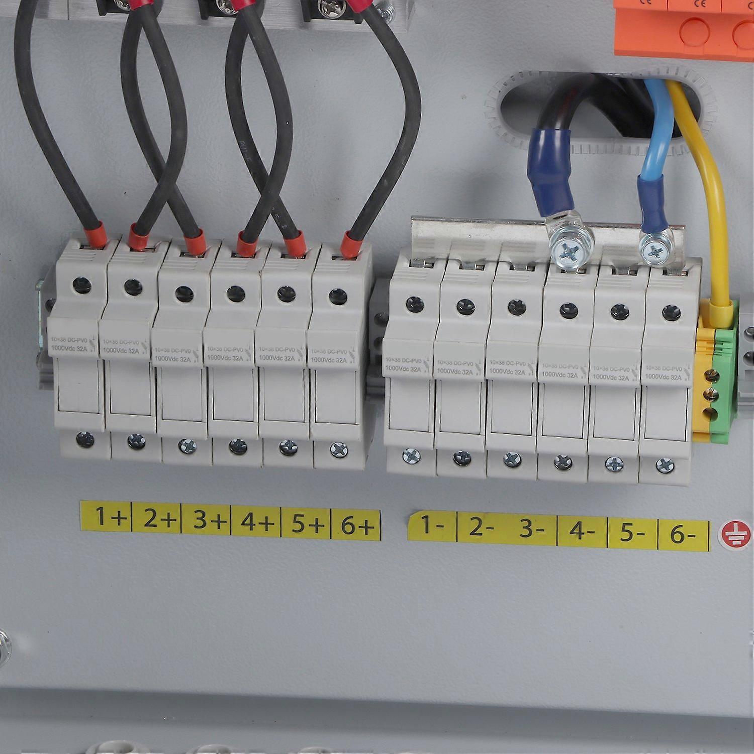 PV Combiner Box 6 String Waterproof Solar Combiner Box with 125A ...