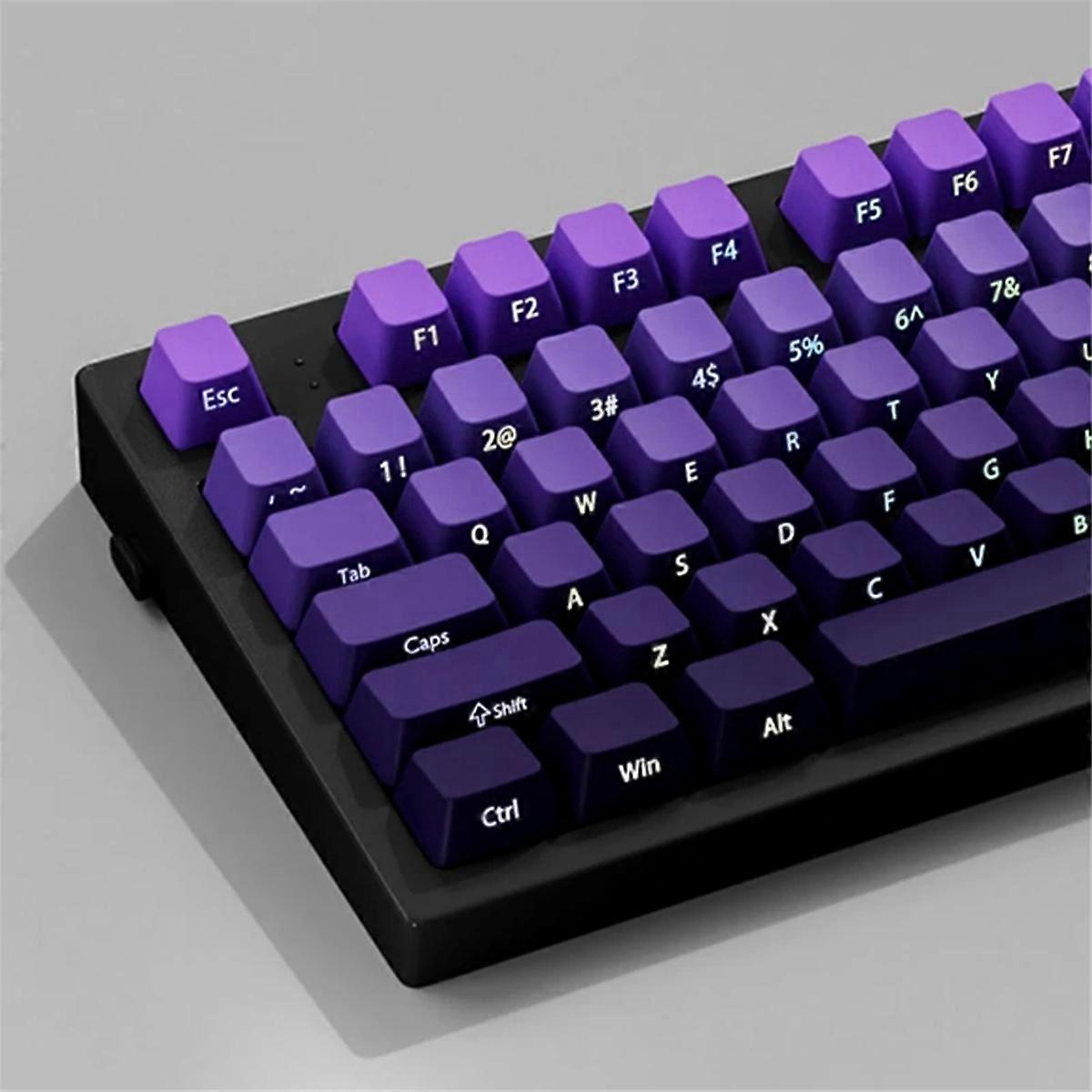 Gradient Purple Double Shot PBT Keycap Backlit Keycap 130 Key Full ...