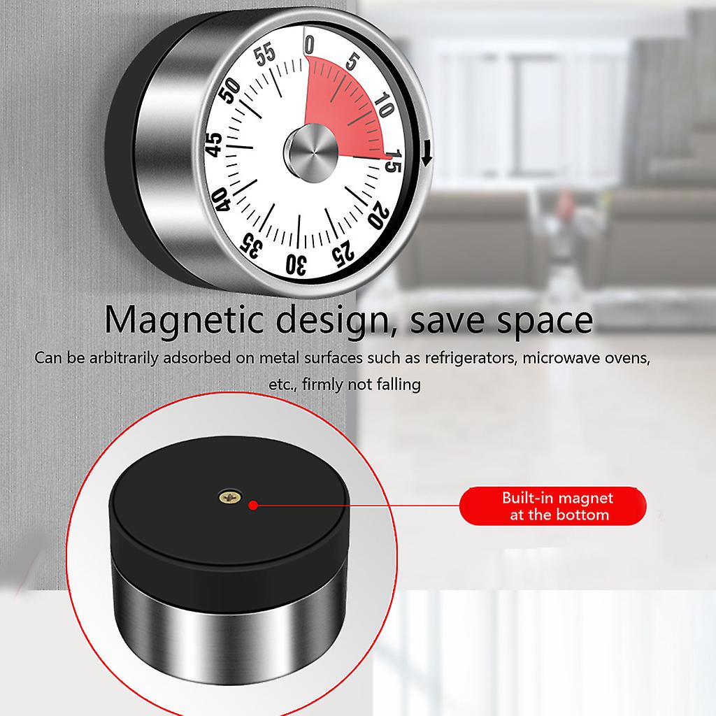 Stainless Steel 60Minutes Alarm Cooking Timer with Loud Alarm Magnetic ...