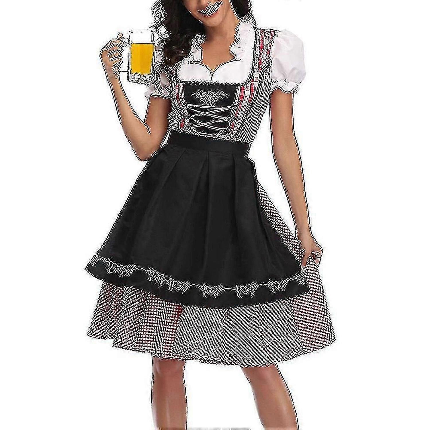 Women's Oktoberfest Costume Adult Dirndl German Traditional Bavarian ...