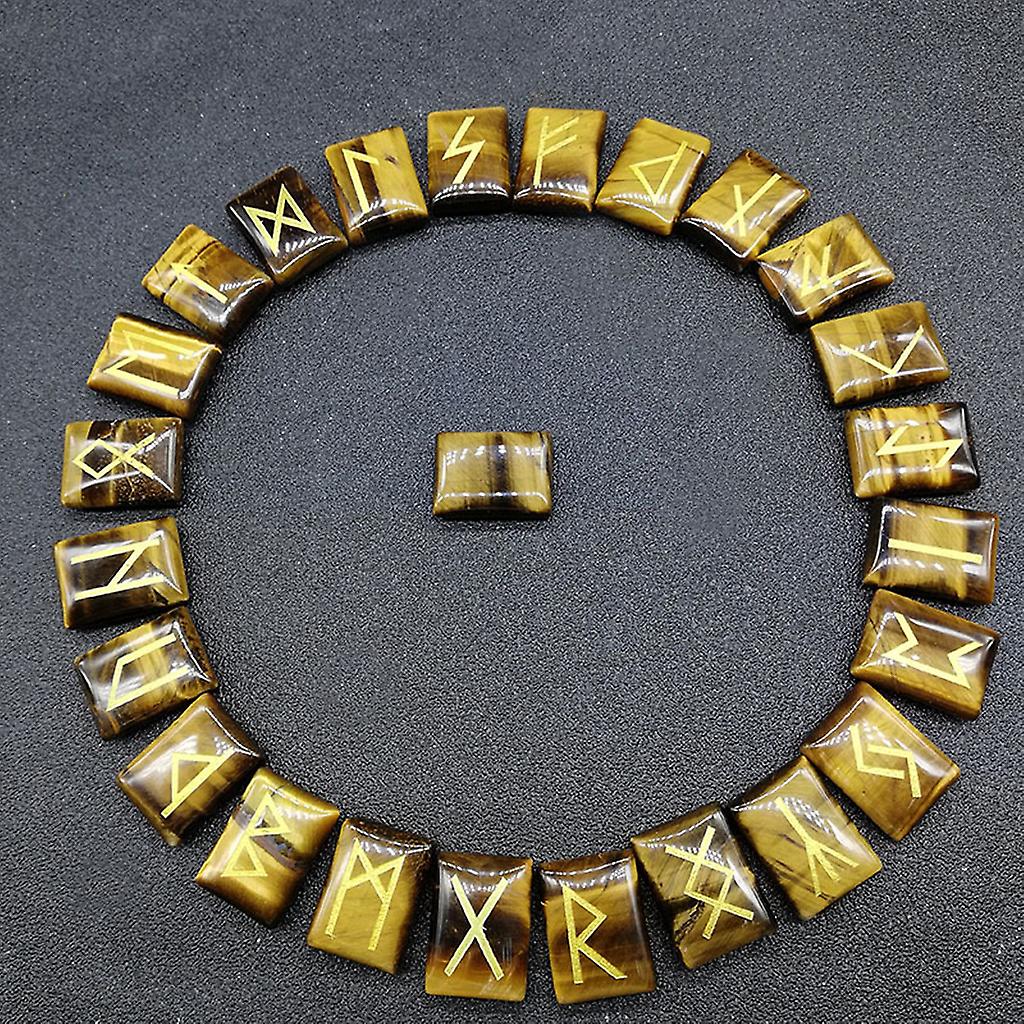 25Pcs Amorphous Gemstone Runes Alphabet Engraved Rune Crystal ...