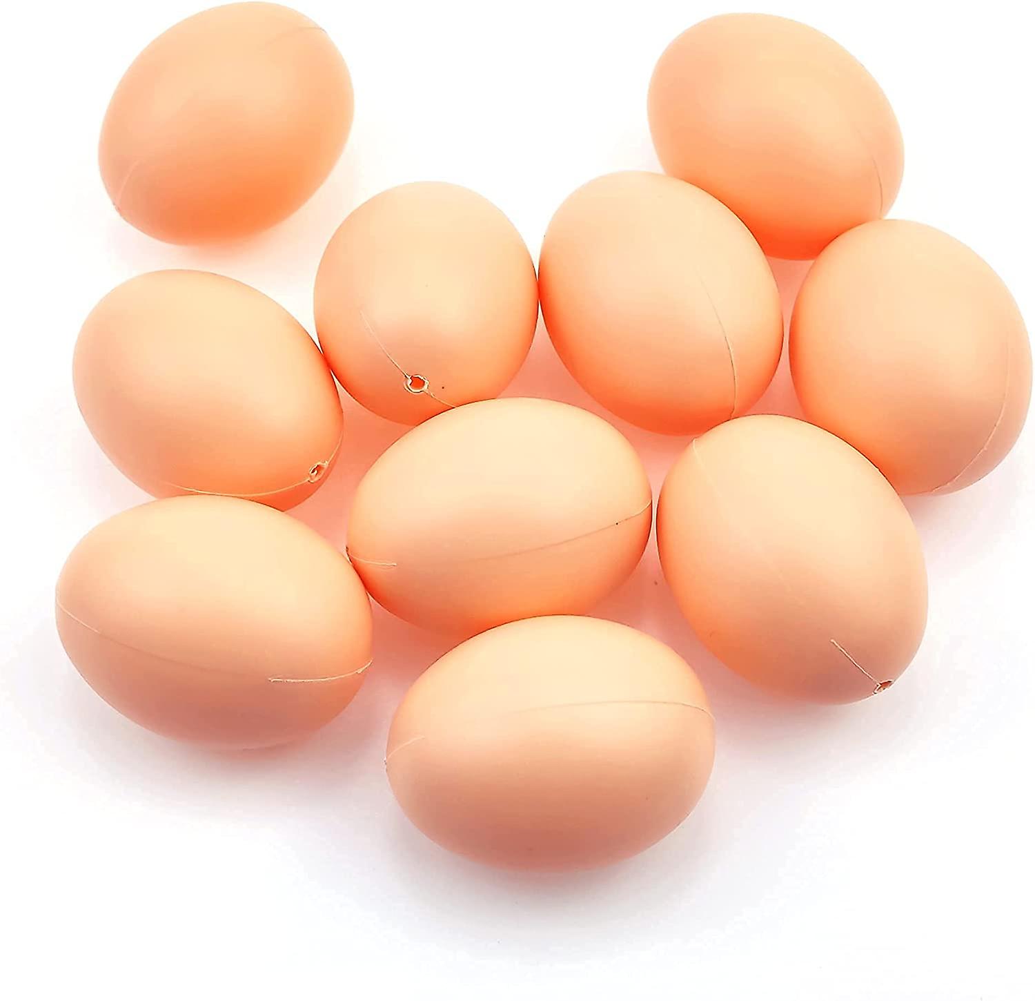 Set Of 10 Plastic Dummy Eggs Nest Eggs Fake Hen Eggs Eggs For Helping ...