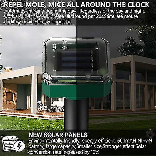 Solar Mole Repellant-4 Pieces, Pest Control, Waterproof Solar Mole ...