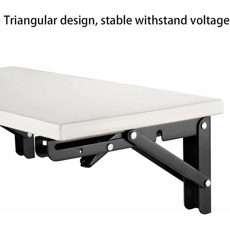 Wall Mounted Folding Shelf Bracket, Set of 2 Folding Shelf Bracket ...