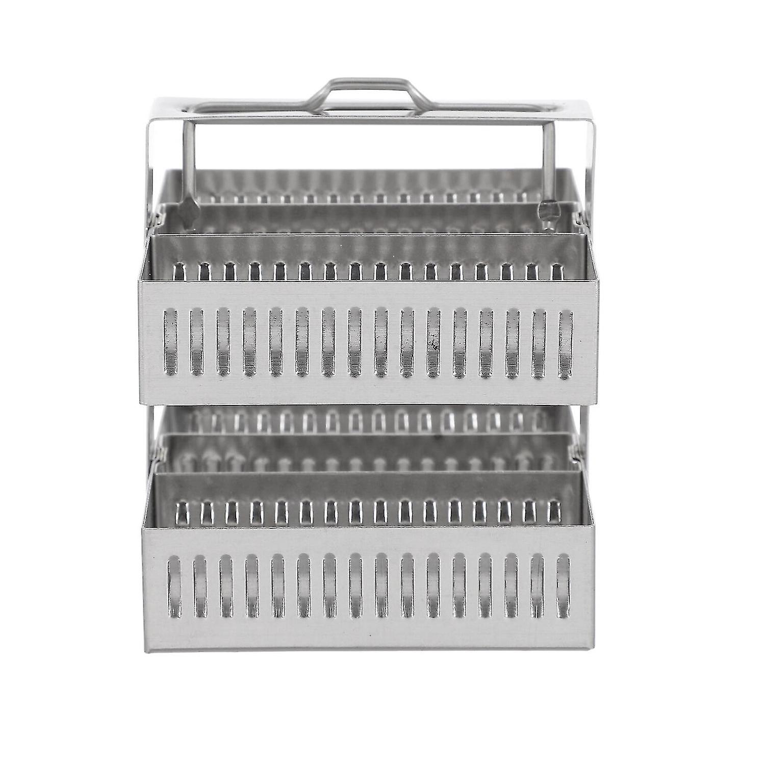 Glass Slides Rack Stainless Staining Rack 30 Positions Microscope ...