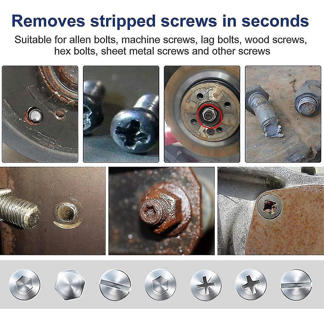 23 Pcs Damaged Screw Extractor Set For Broken Screw Or Bolt, Broken ...