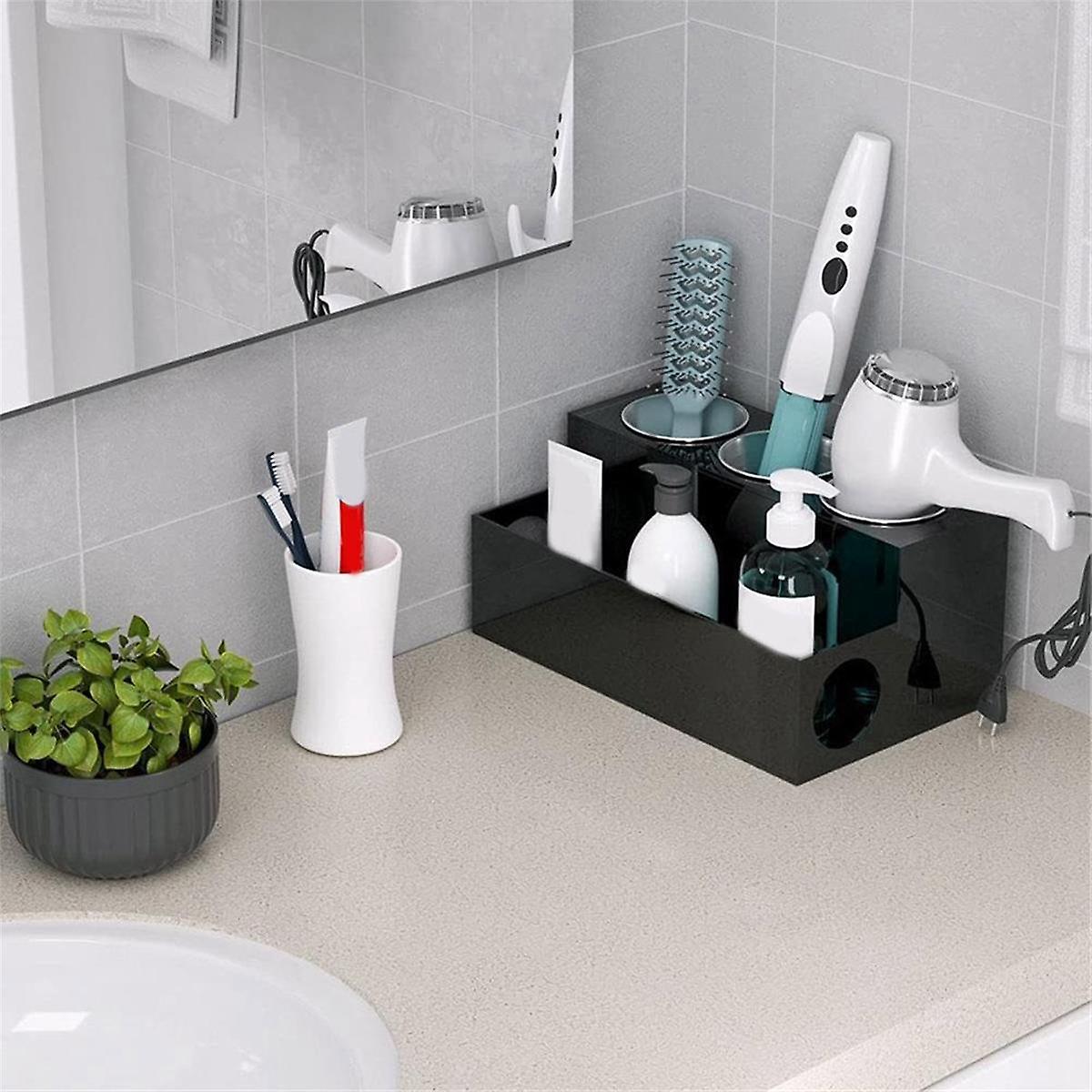 Hair Tool Organizer Acrylic Countertop Hair Dryer and Styling Holder ...