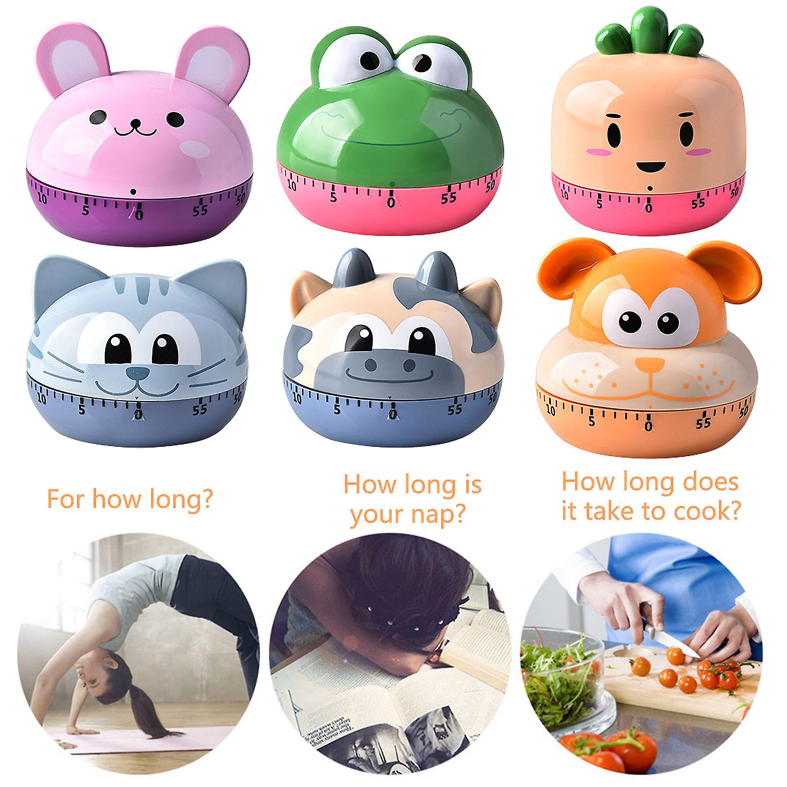 Alarm Timer Time Management Easy to Operate Cartoon Frog Shape Kitchen Timer Cooking Tool ...