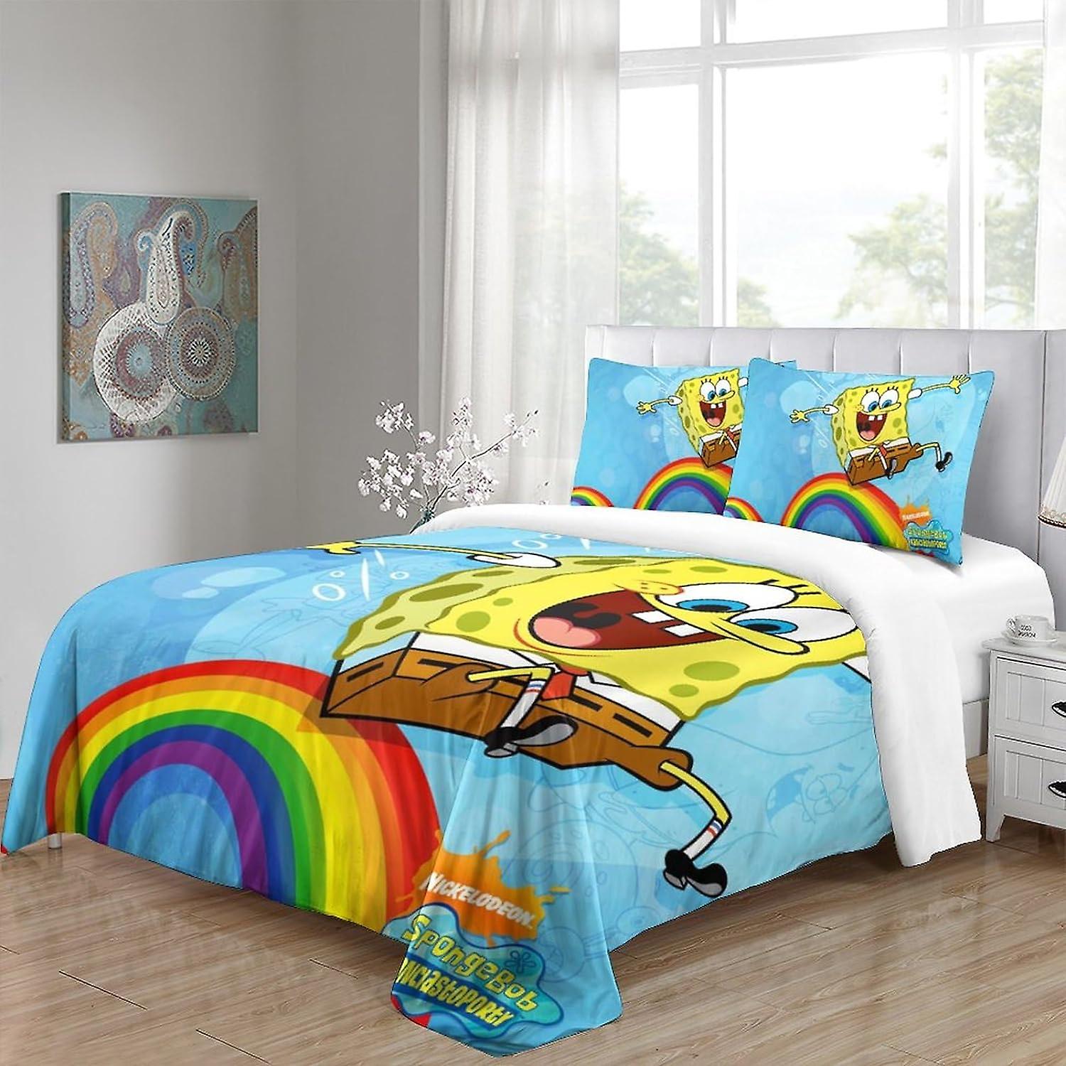 HOUKIG Spongebob Quilt Cover Duvet Cover for Teens And Adults 3D Print ...