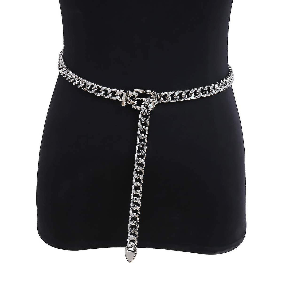 Chain Belts For Women Wasit Chain Belt Chain Chunky Belt Chain Silver ...