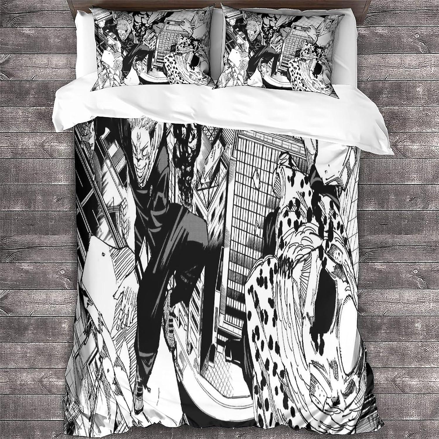 Jujutsu Kaisen Bedding Duvet Cover Set,3D Printed 3 Pieces Anime Quilt ...