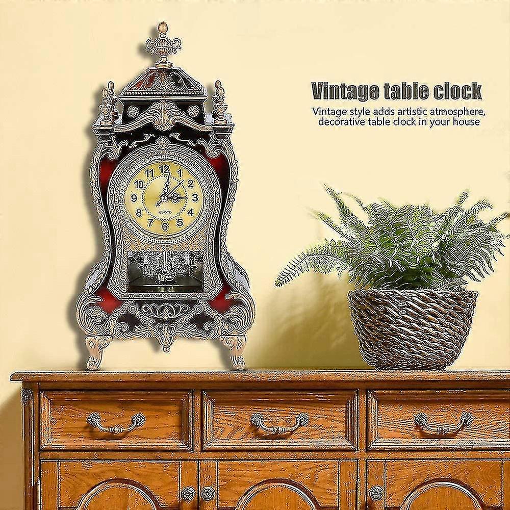 Vintage European-style Table Desk Clock Antique Home Decoration Clock ...