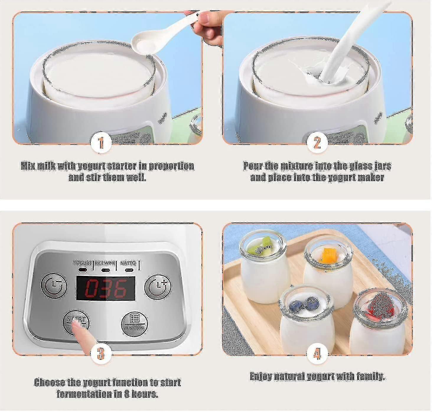 2024 Yogurt Maker,3 In 1 Greek Yogurt Maker Machine,can Make Yogurt ...