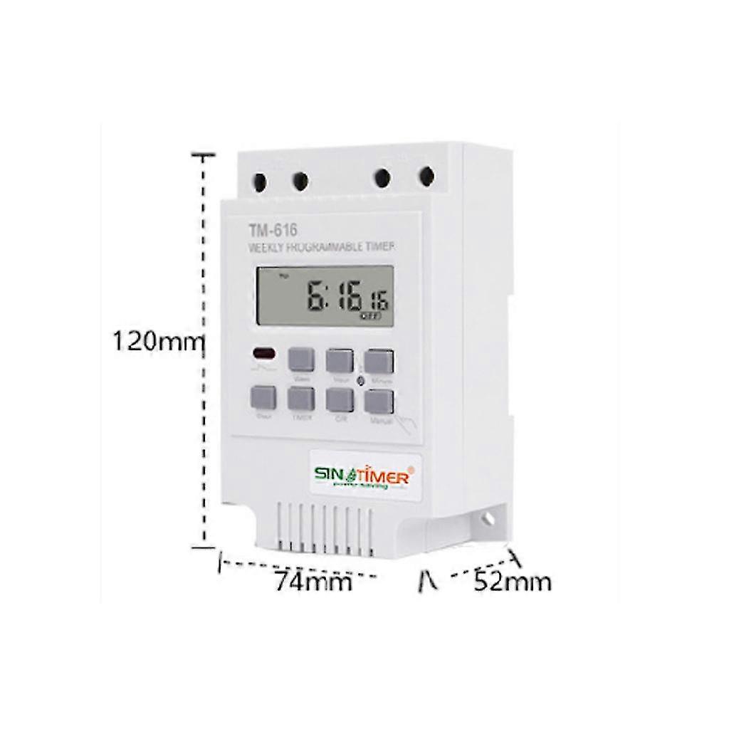 Digital Electronic Timer Switch 220V 30A Rail Mount 17 Settings 7 Days ...