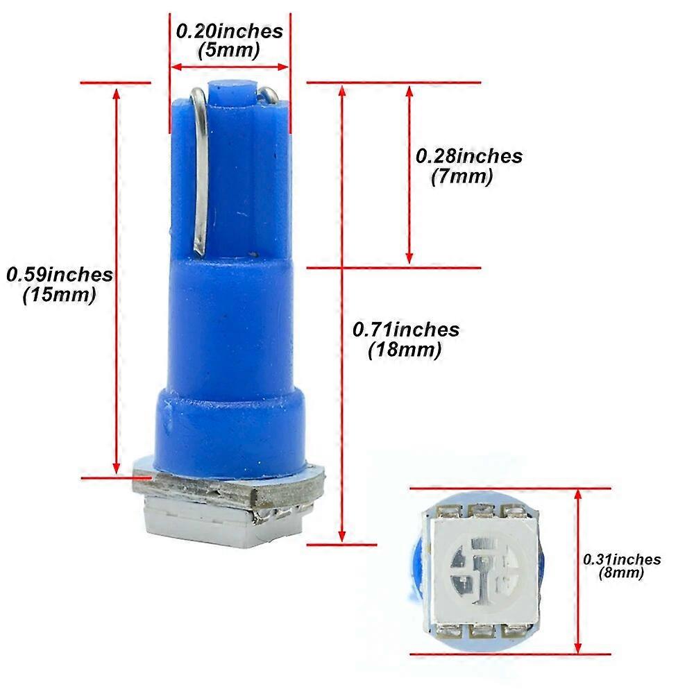 4P T5 Led Bulb Interior Cluster Dashboard Warming Indicator Wedge Clock ...