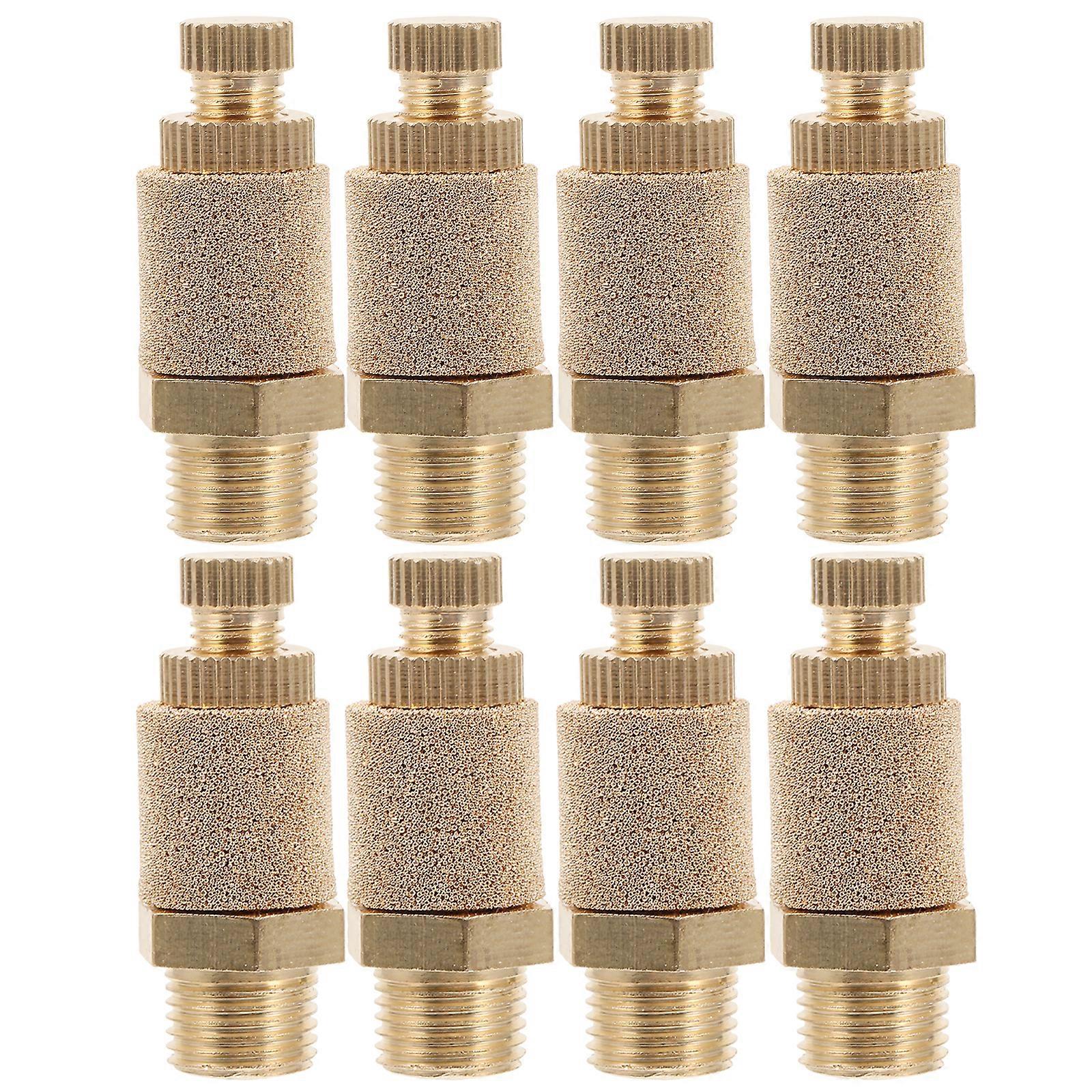 8pcs Air Pneumatic Silencer Flow Controlling Mufflers 1/8 Inch NPT ...