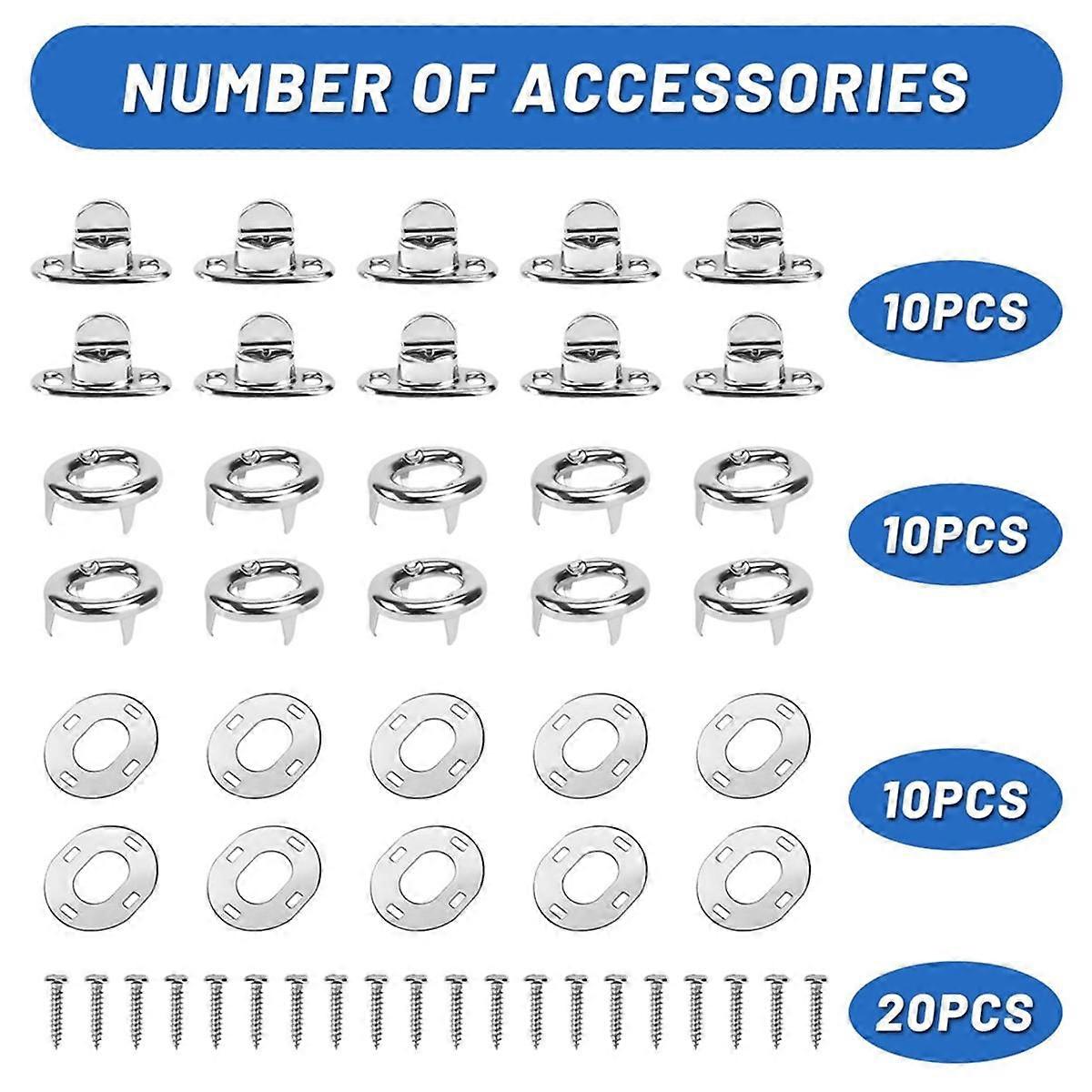 10Sets Marine Grade Twist Lock Fasteners Turn Button Eyelet,for Canvas ...