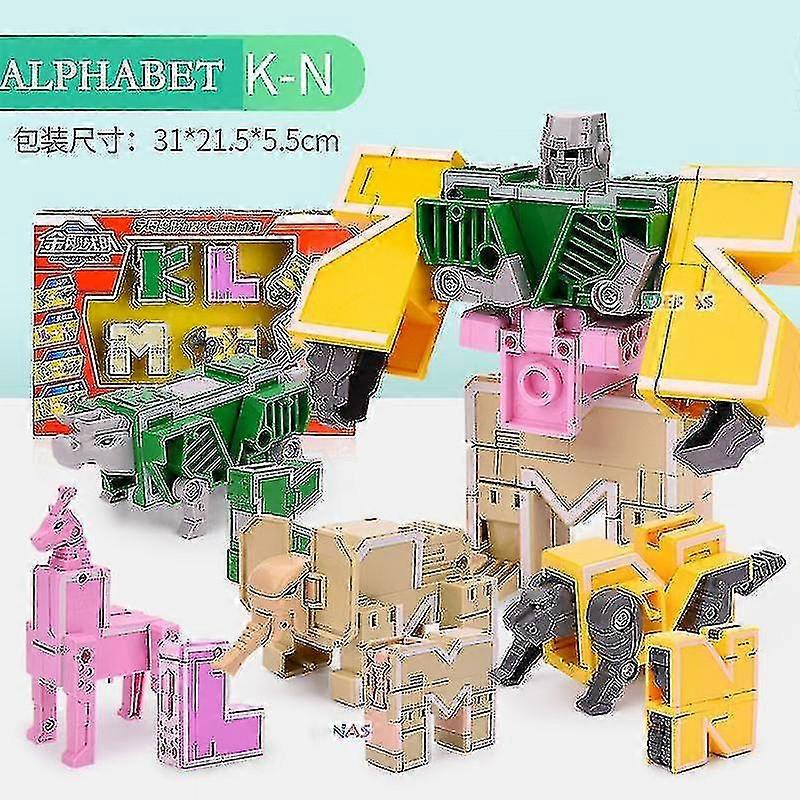 26 Letter A-z Alphabet Animal Deformation Action Figures Transformation ...