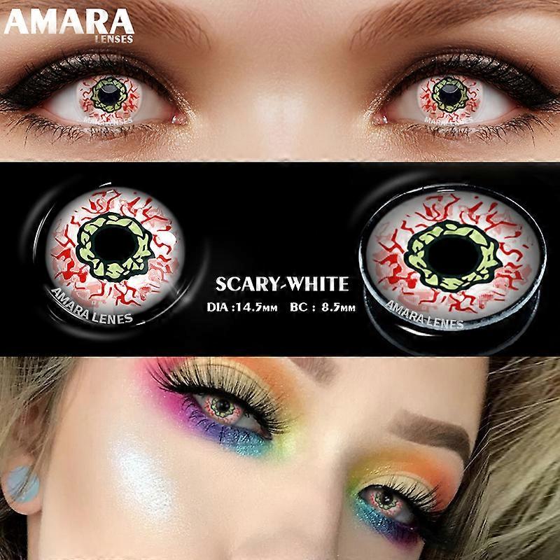 2 Pack Halloween Colored Contact Lenses Anime Cosplay Eyes Lenses ...
