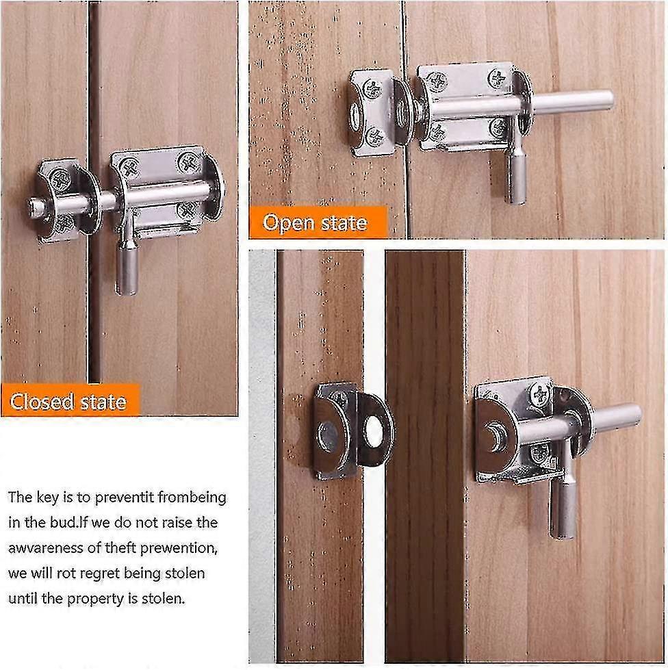 2pcs Sliding Door Latch Small Gate Latch Bolt Door Lock Mini Bolt Slide ...