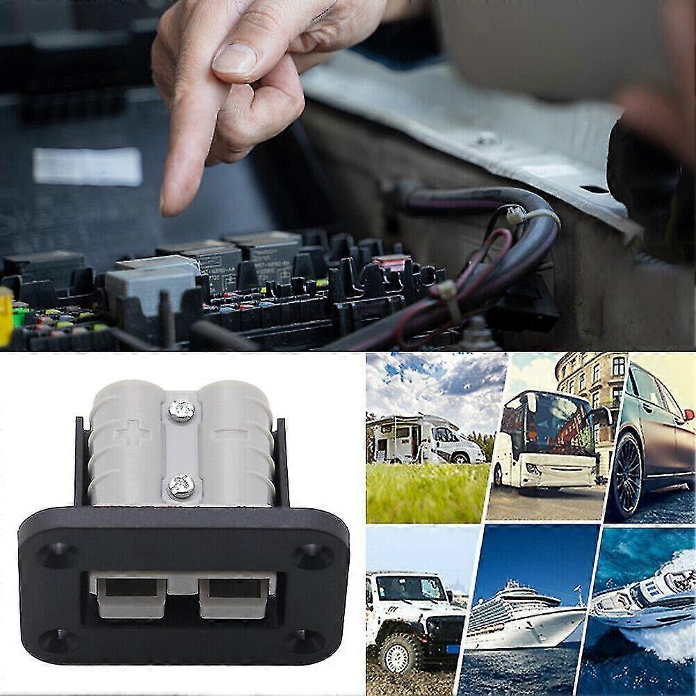 Black50 Amp Socket Panel with Cover Flush Mount Plug Bracket for ...