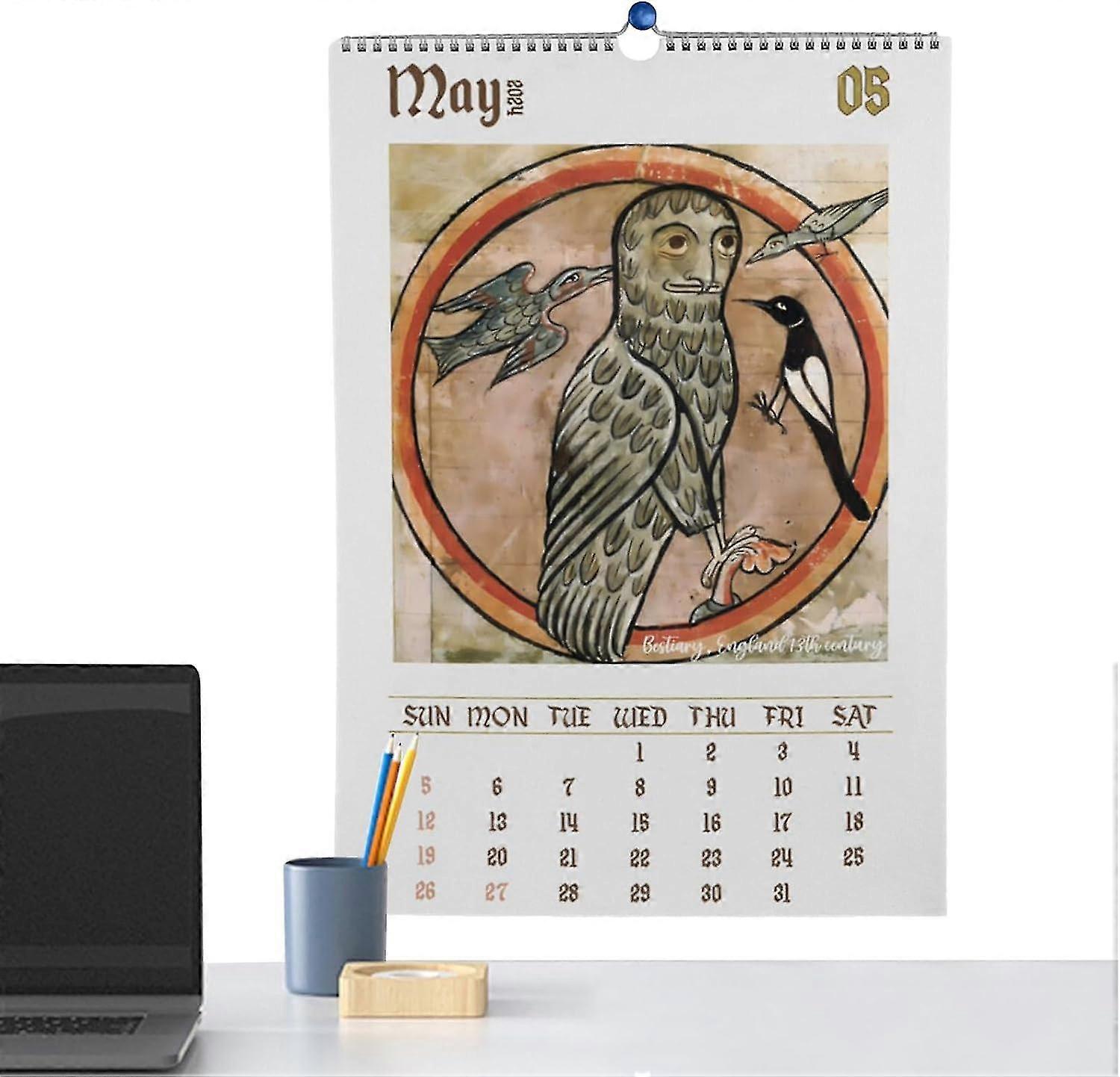 Weird Medieval Owl Calendar 2024, Ugly Medieval Owls Calendar 2024 ...