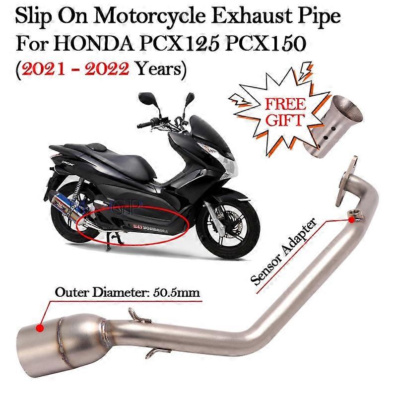 Slip-On For Honda PCX125 PCX150 PCX 125 150 2021 2022 Motorcycle Exhaust Front Link Pipe Escape ...