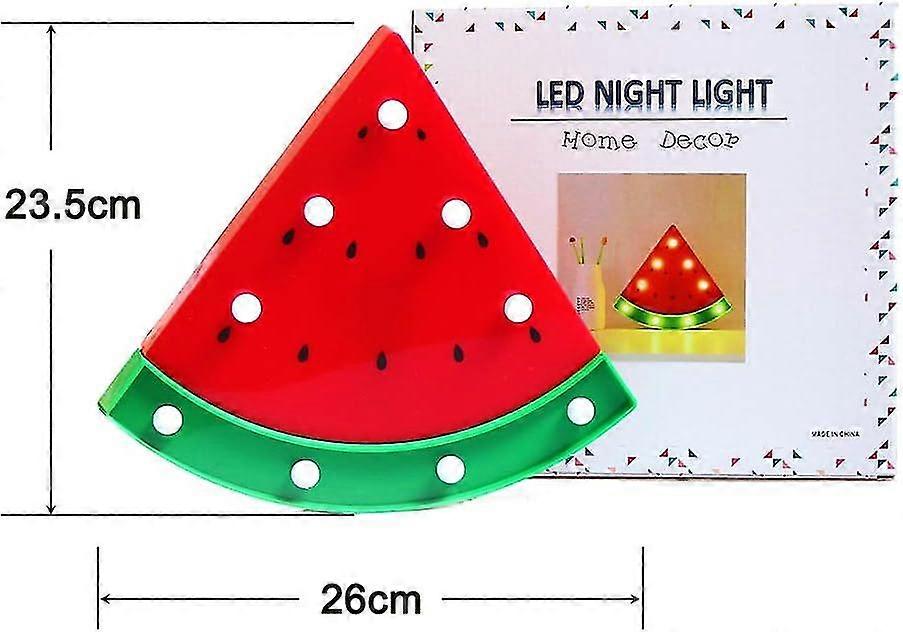 Cute Watermelon Shaped Led Night Light Batteries Operated Table Night ...