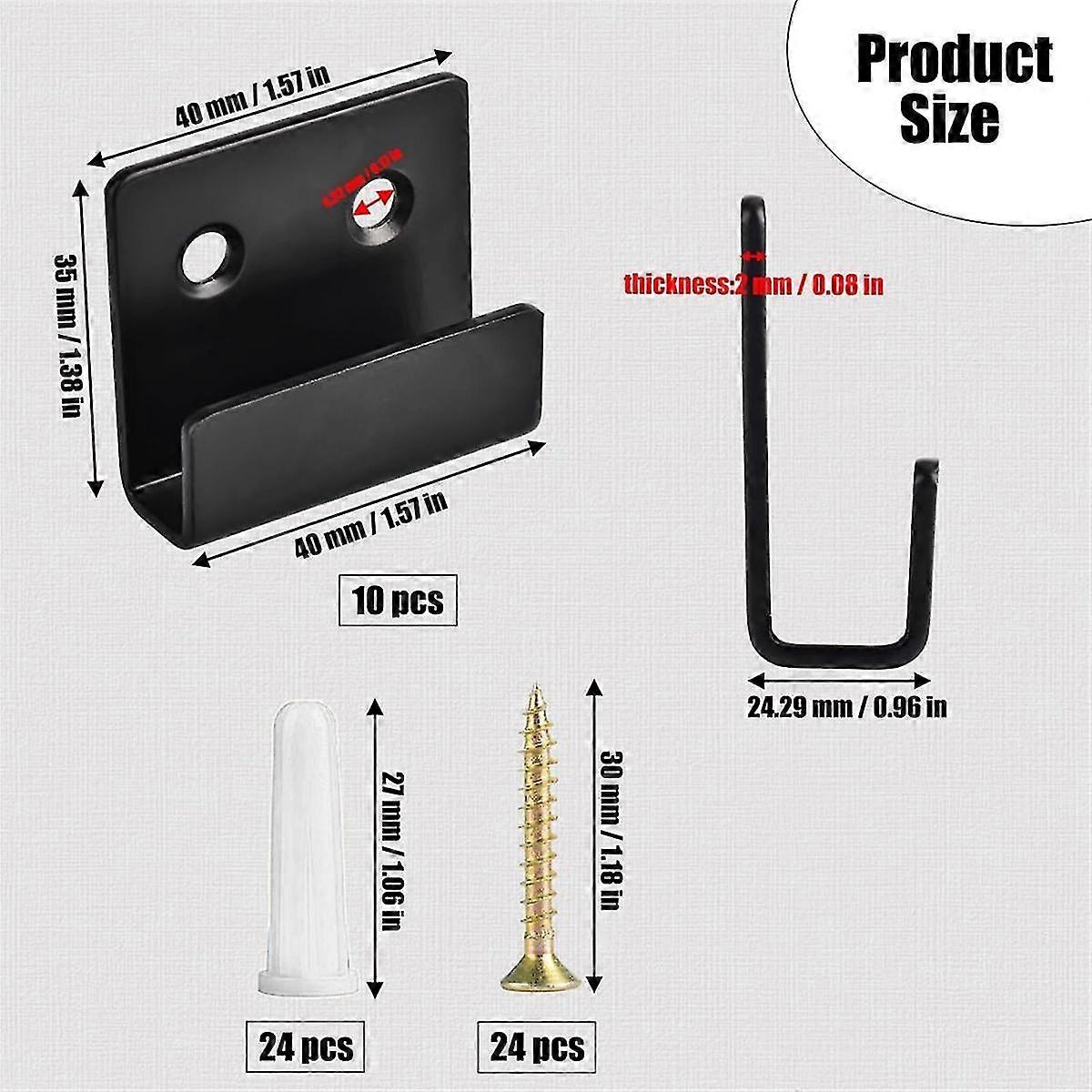 10 Pack Wall Mounted Mirror Clips Stainless Steel U Brackets With ...