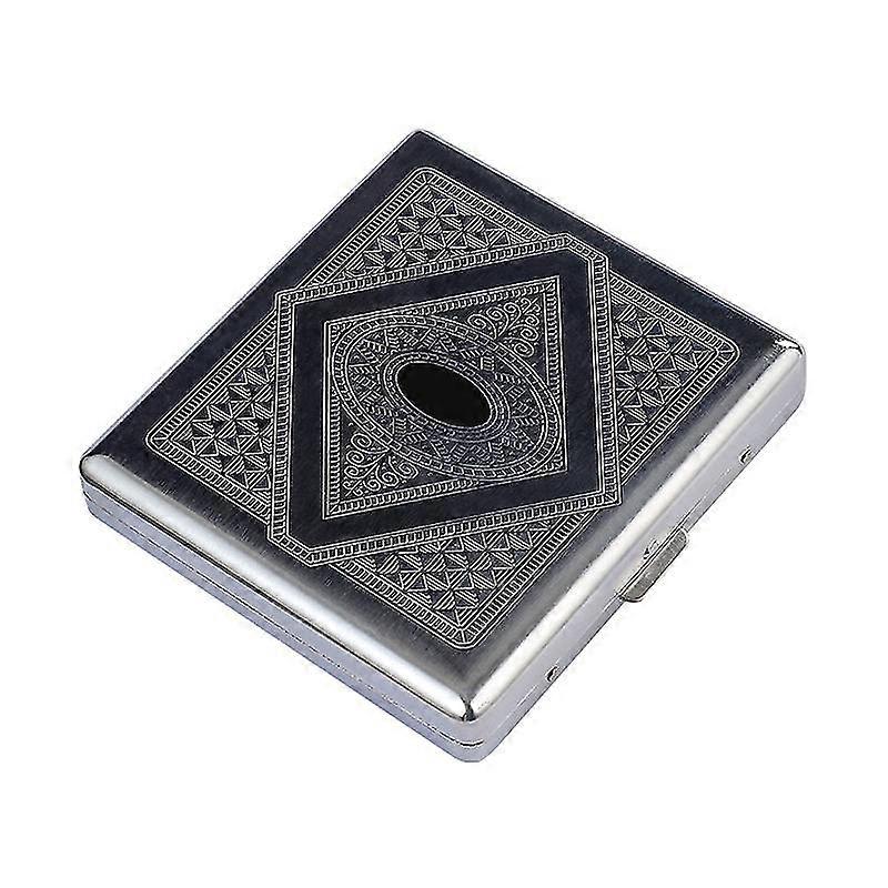 Stainless Steel Embossed Cigarettes Case Portable Drop-resistance ...