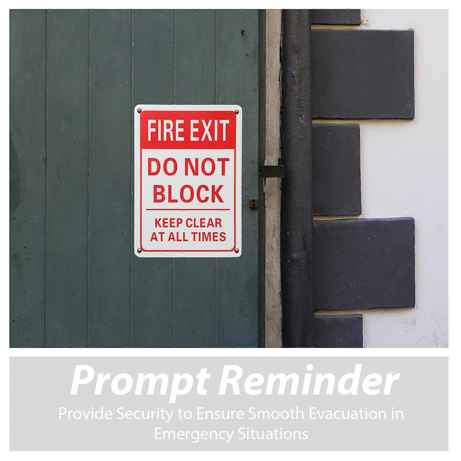 Emergency Fire Exit Sign Do Not Block Sign Safety Sign Emergency Sign ...