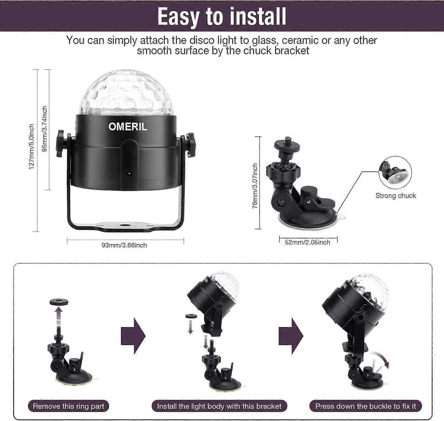 Disco Ball Led Party Lamp, Music-Controlled Disco Light Effects, Disco ...