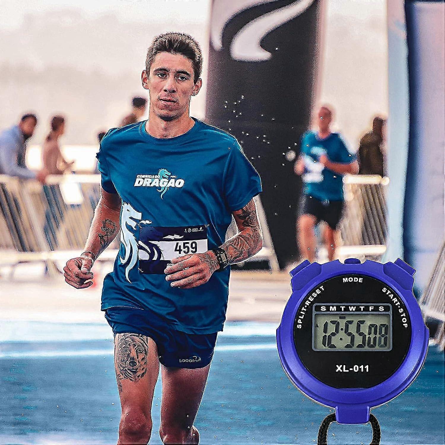 Digital Sports Stopwatch Timer Stopwatch Large Display Interval Training Timer Outdoor Split ...