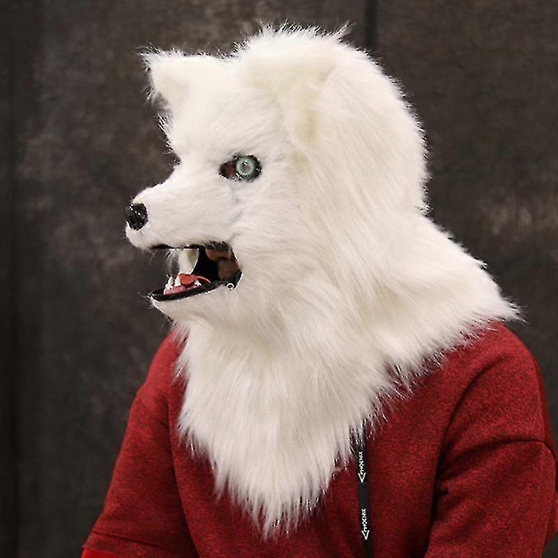 Movable Mouth Fox Mask Halloween Costume Cosplay Party Mouth Mover Wolf ...