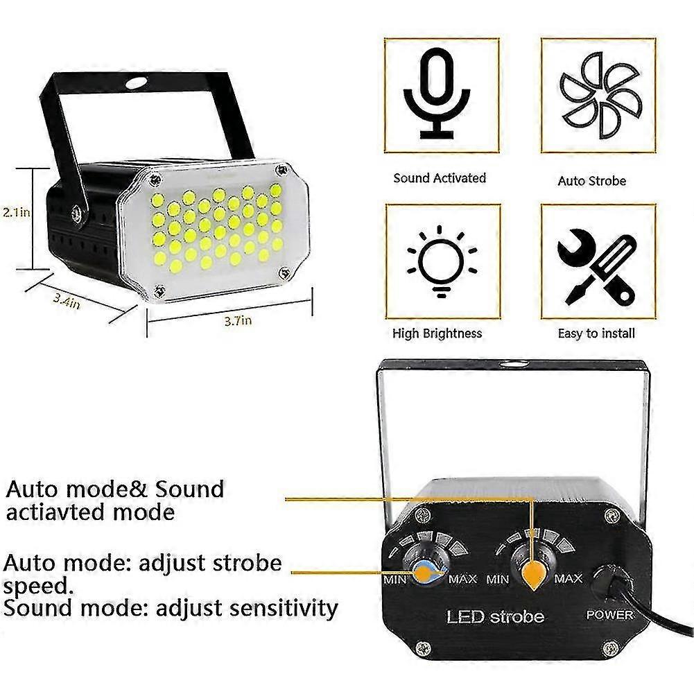 White Strobe Lights,super 36 Led Strobe Light, So Activated & Strobe ...