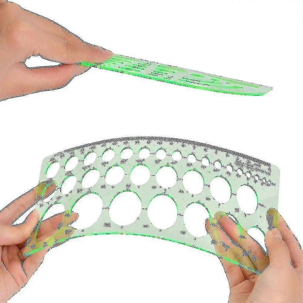 Circle Templates Measuring Geometry Ruler Plastic Geometric Drawing ...