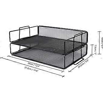 Letter Trays 2pcs Stackable Paper Sorter/Desk File Tray/Desk Organiser ...