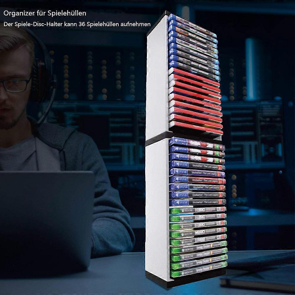 CD Rack CD Storage Rack CD Game Disc Storage Tower, Universal Game Blu ...