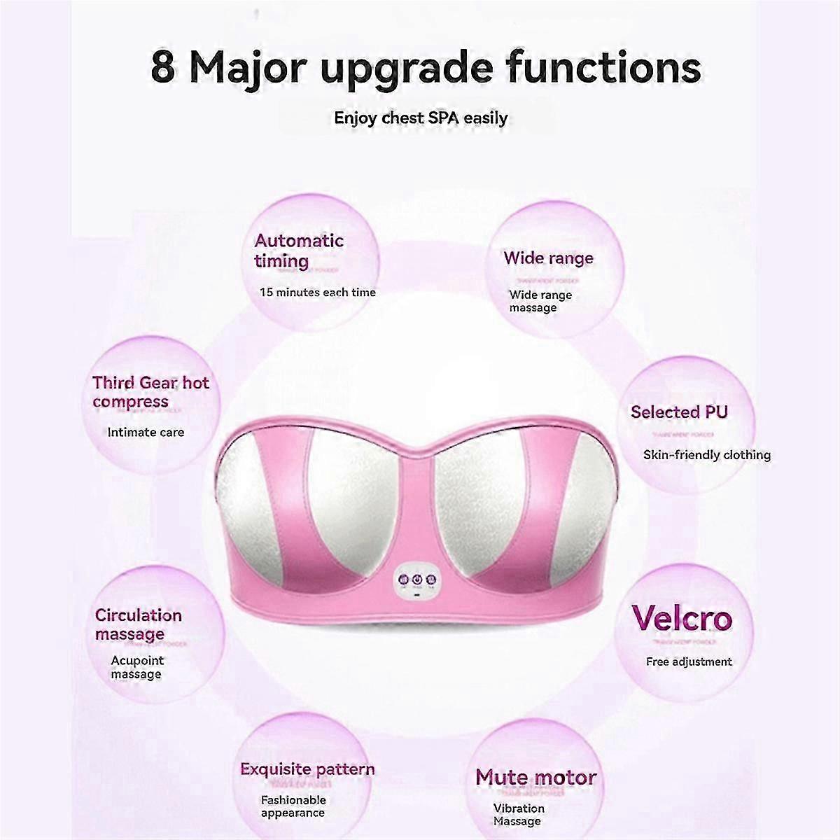 Smart Electric Breast Massager Rechargeable USB Bra with Multi ...
