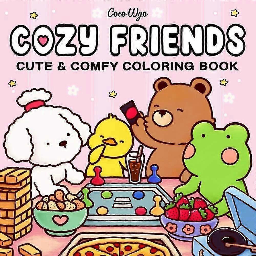Little Corner Cozy Friends Cute Comfy Coloring Book for Adults Teens ...