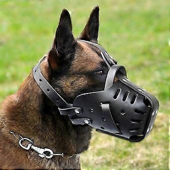 German Shepherd Malinois Muzzle, Leather Mouth Guard for Biting ...