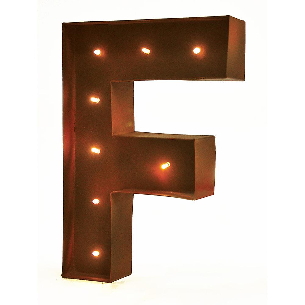 Rustic Vintage 11" Decorative LED Light Glow Letters - Rust Patina Aged ...