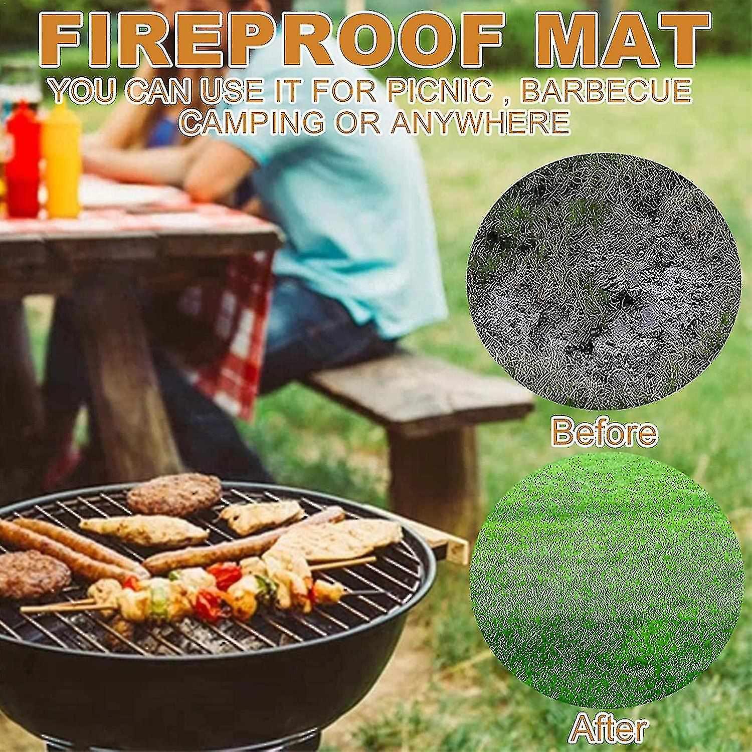 Fire Pit Mat Flame Retardant Mat Fireproof Mat 39*47inch | Fruugo UK